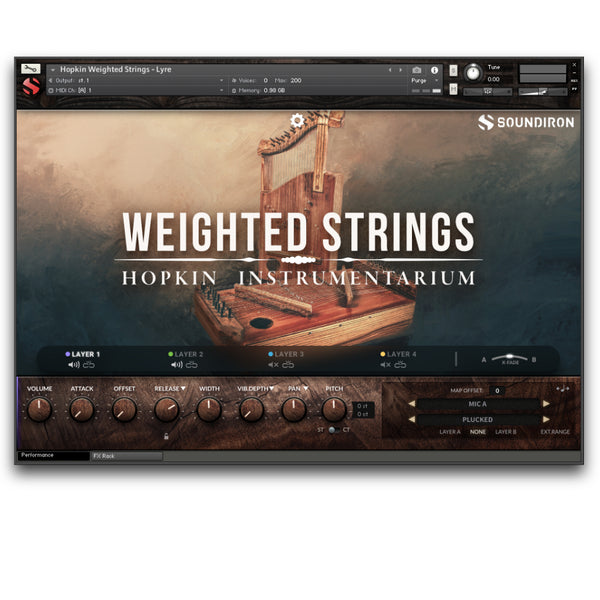 Soundiron Weighted Strings - Custom Lyre & Zither samples for Kontakt