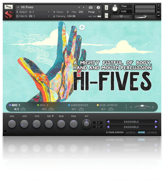 Soundiron Hi Fives - body, hand & mouth percussion library for Kontakt